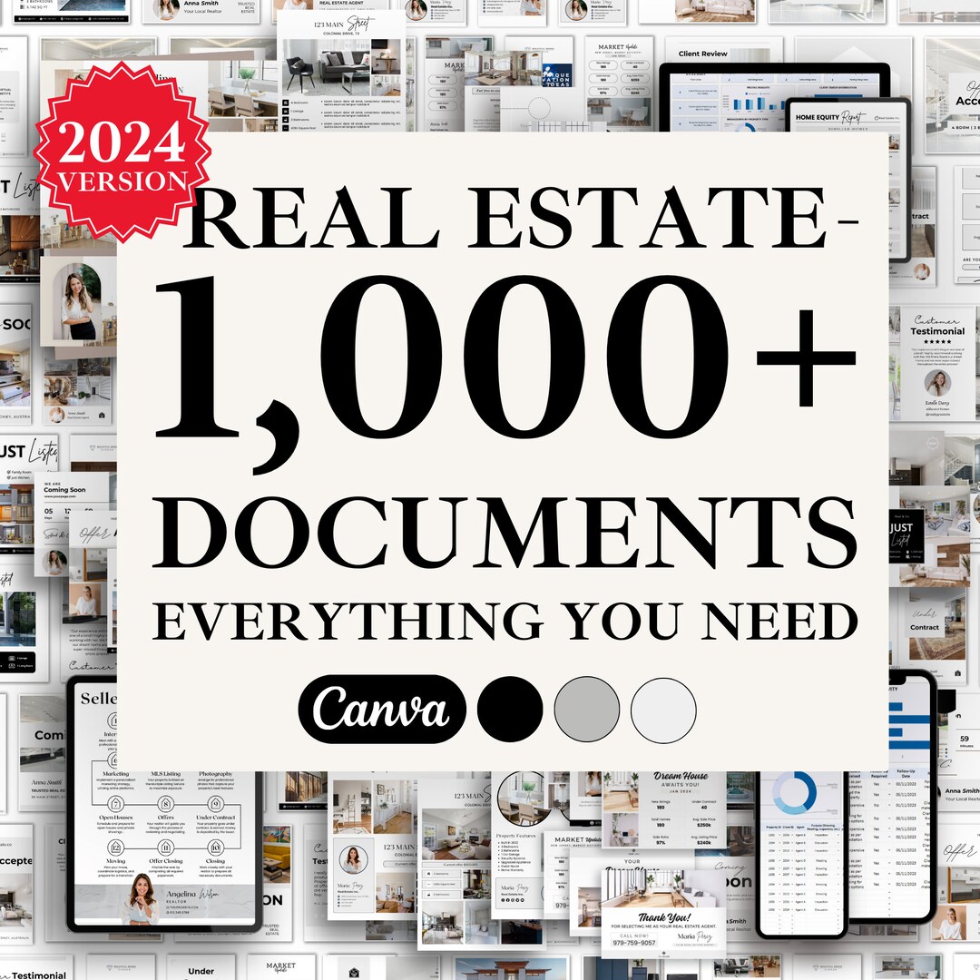 2024 MEGA BUNDLE: Real Estate Marketing Bundle, Real Estate Templates ...