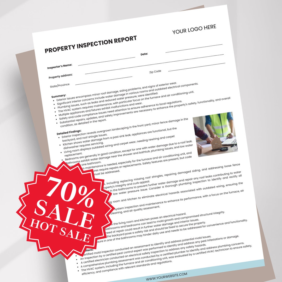 Real Estate Property Inspection Report, Real Estate Canva Agreement ...