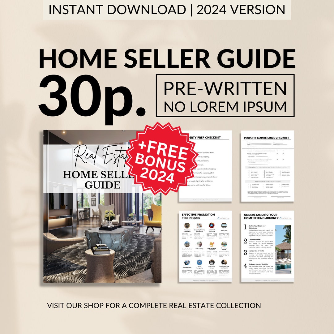 Real Estate Home Seller Guide, Real Estate Seller Guide, Home Seller ...