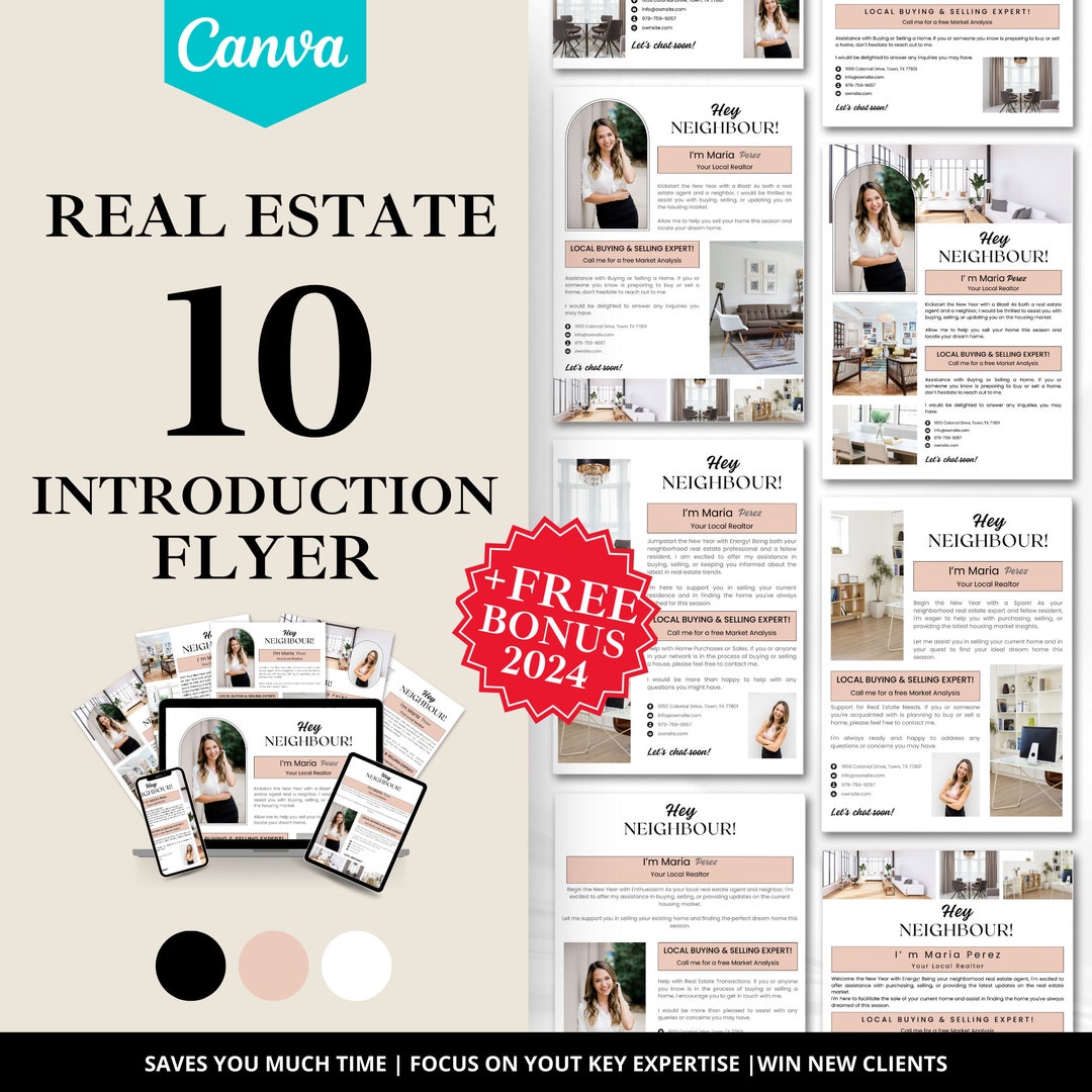 HUGE BUNDLE: Realtor Introduction Flyer, Real Estate Introduction Flyer ...