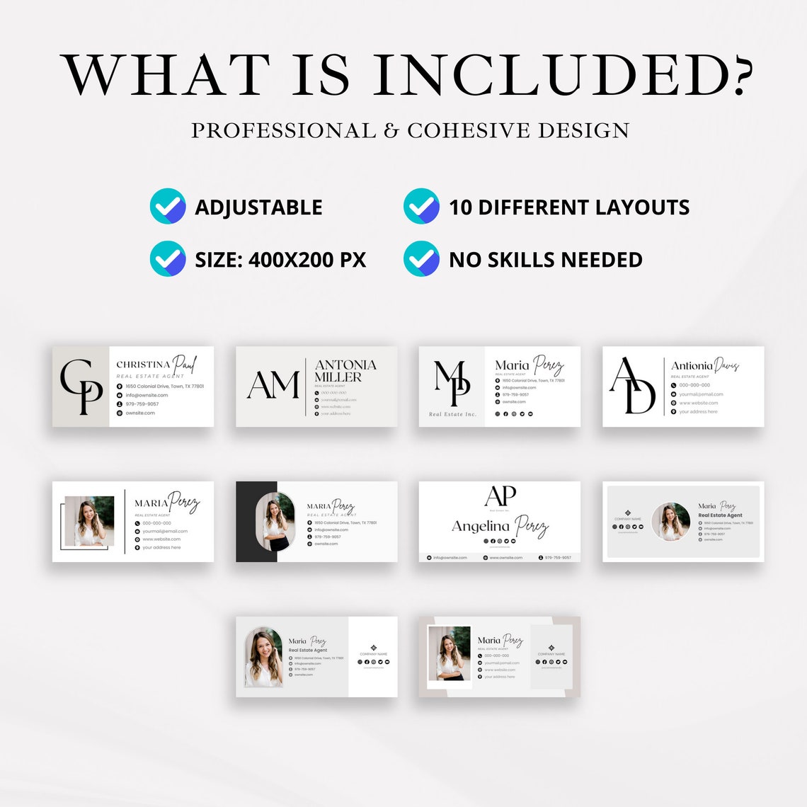 MEGA EMAIL SIGNATURE Bundle, Email Signature Templates, Canva Signature ...