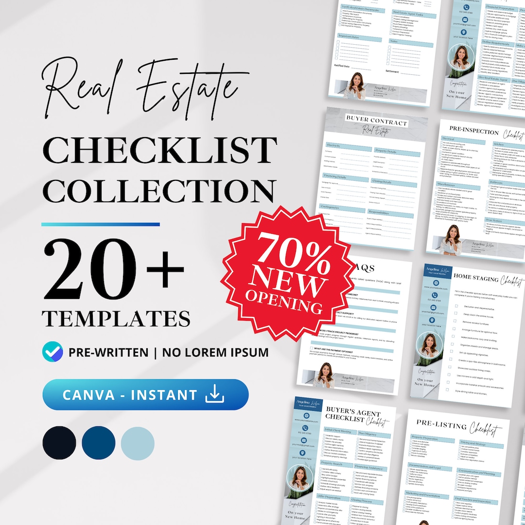 Checklist Bundle, Seller Questionnaire, Real Estate Template, Buyers ...