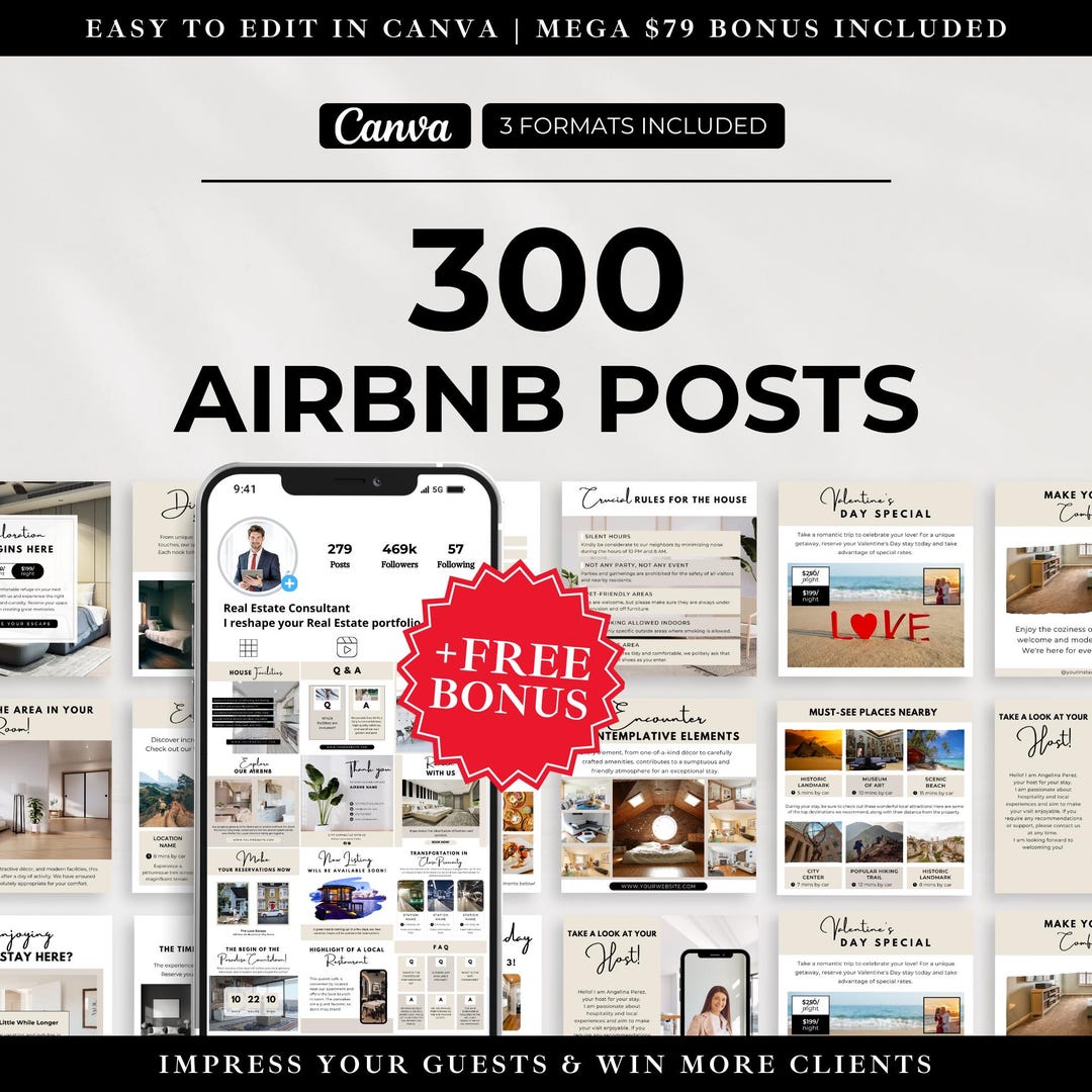 2025 AIRBNB SOCIAL MEDIA: Airbnb Templates, Airbnb Instagram, Airbnb ...