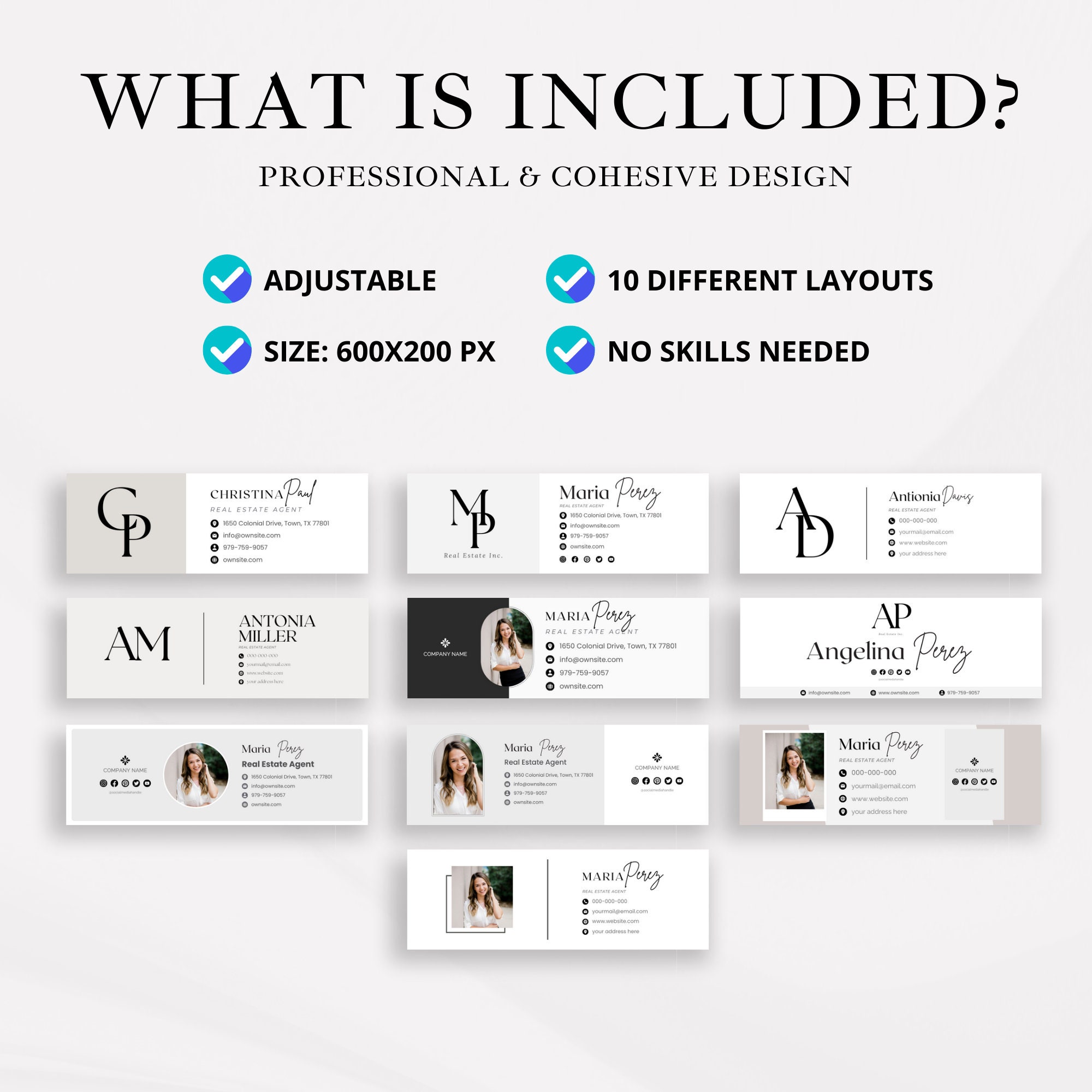 MEGA EMAIL SIGNATURE Bundle, Email Signature Templates, Canva Signature ...
