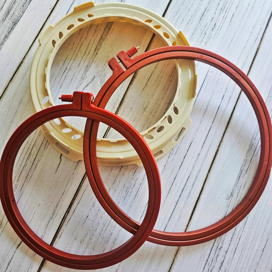 Punch Needle Hoops With Stand, Hoops 7" and 9", Stand for Hoop, Punch ...