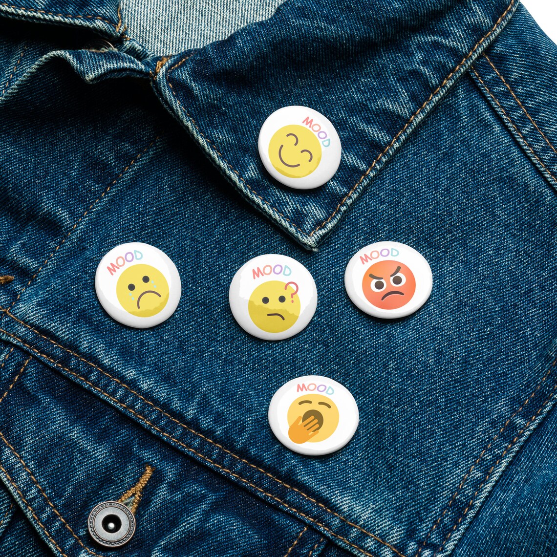 Mood Buttons, Express Yourself, Set of Five - Etsy