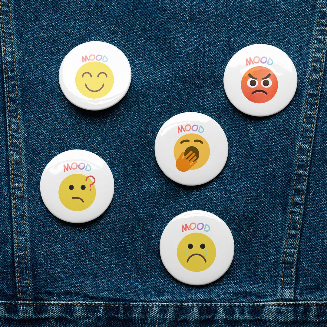 Mood Buttons, Express Yourself, Set of Five - Etsy