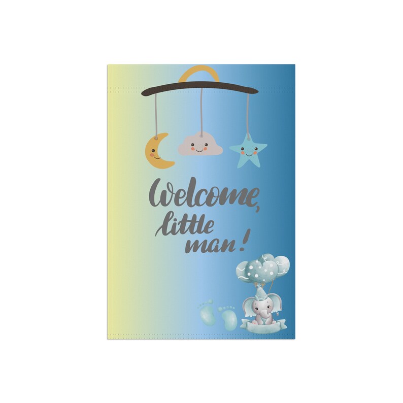Welcome Baby Boy Garden & House Banner, Welcome Little Man - Etsy