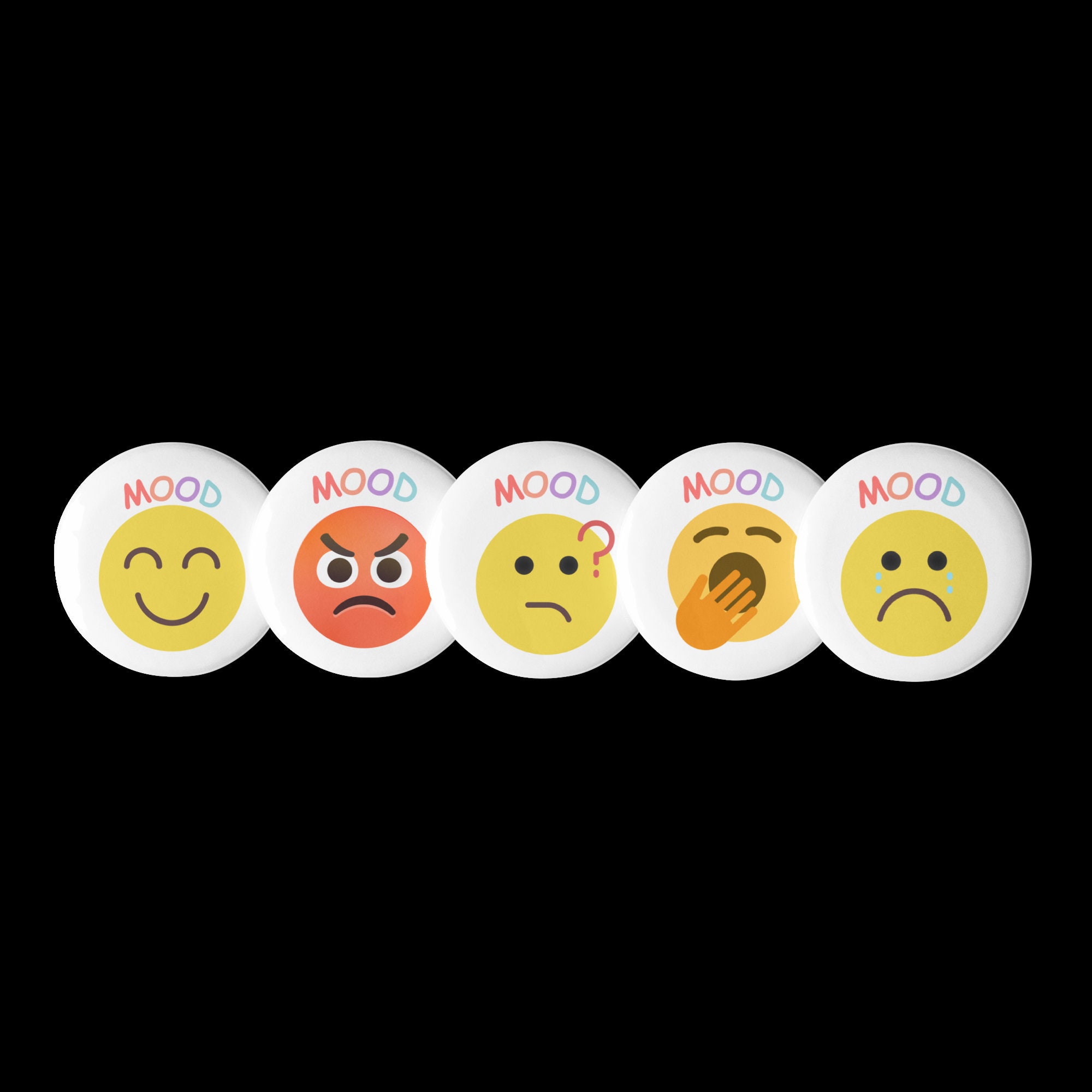 Mood Buttons, Express Yourself, Set of Five - Etsy