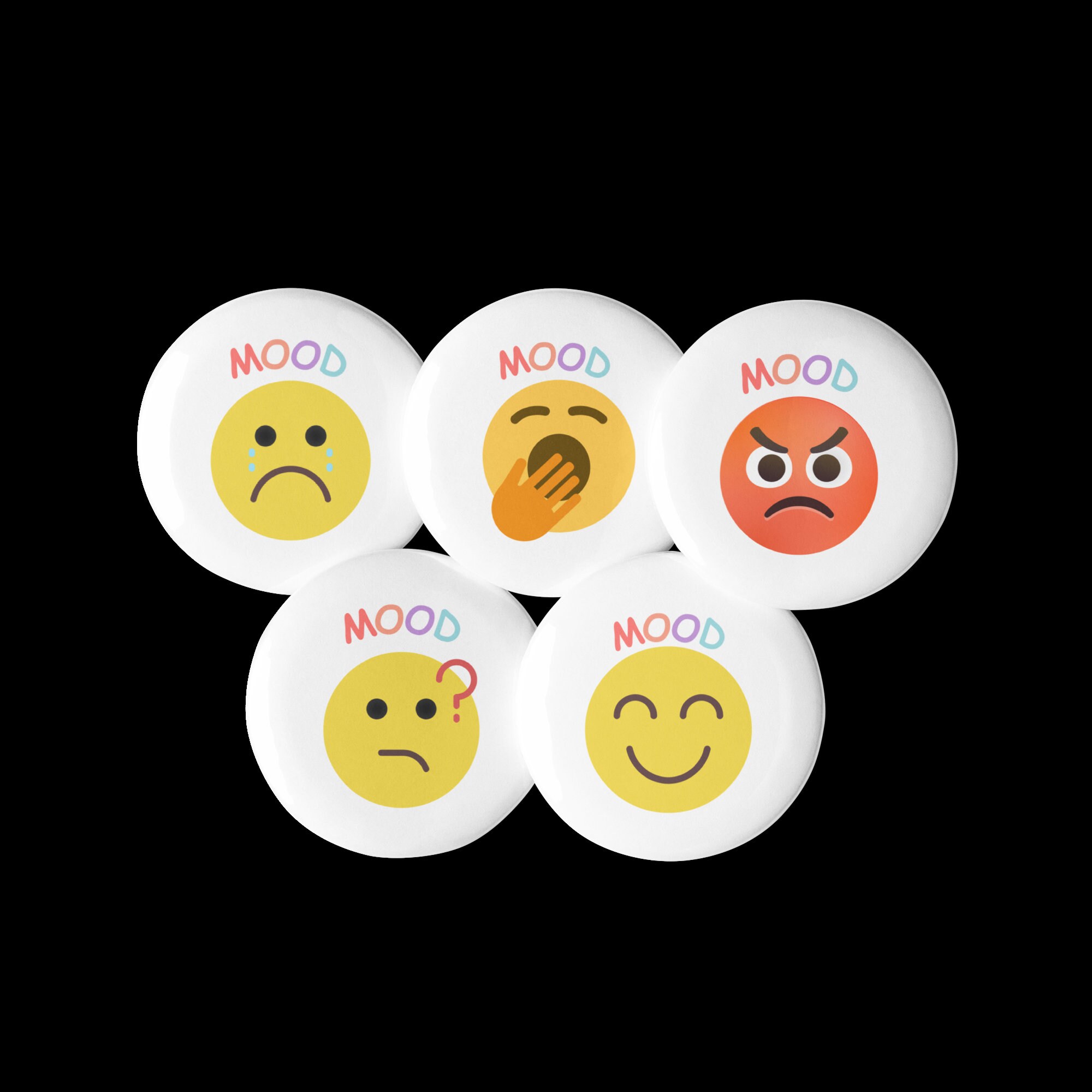 Mood Buttons, Express Yourself, Set of Five - Etsy