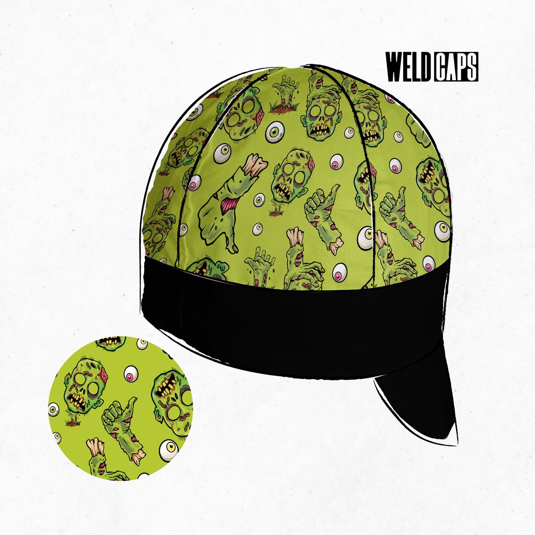 ZOMBIE Weld Cap, 100% Cotton Weld Caps, Weld Hat, Welders Cap, Welder ...