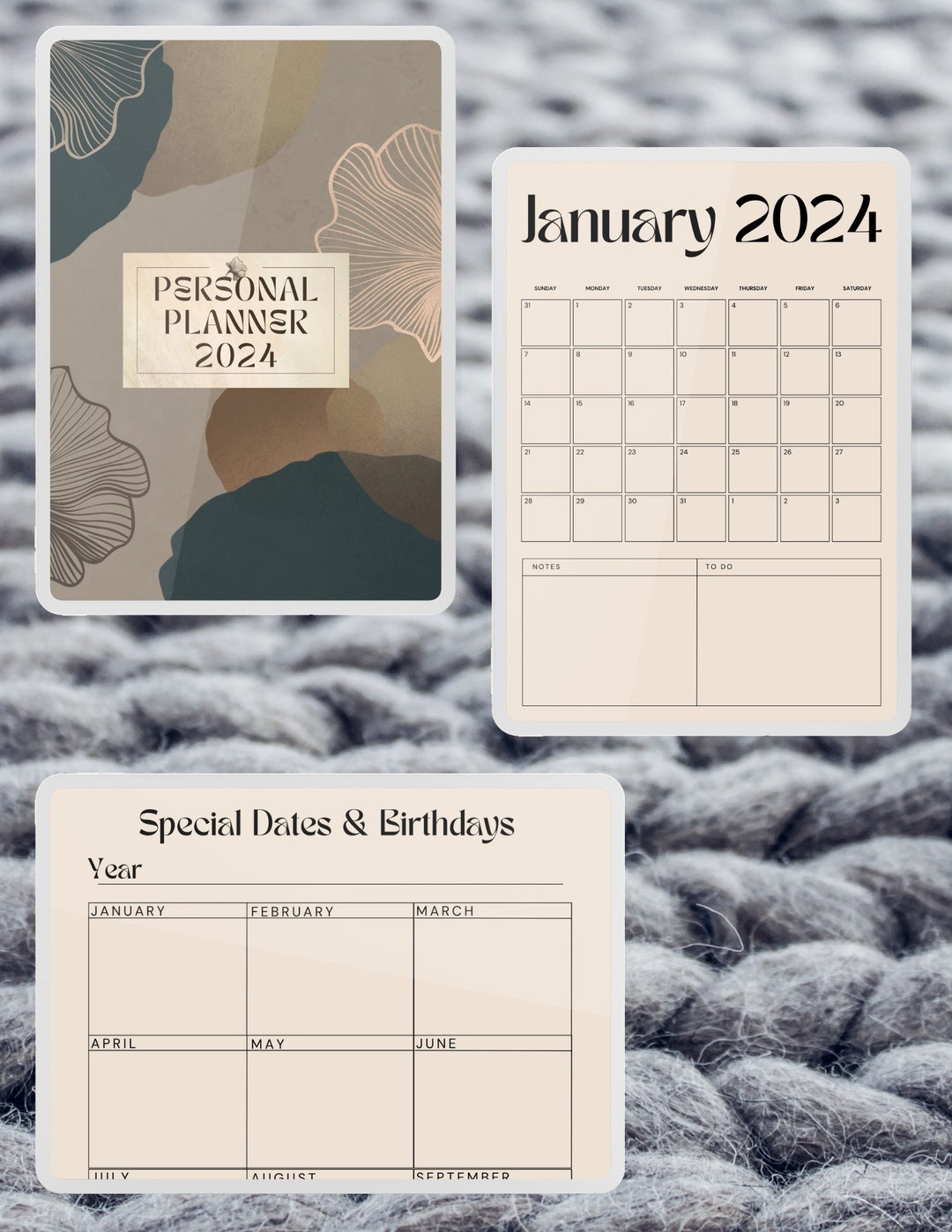 2024 Personal Planner - Monthly Calendars, Priority Tasks, and More - Etsy