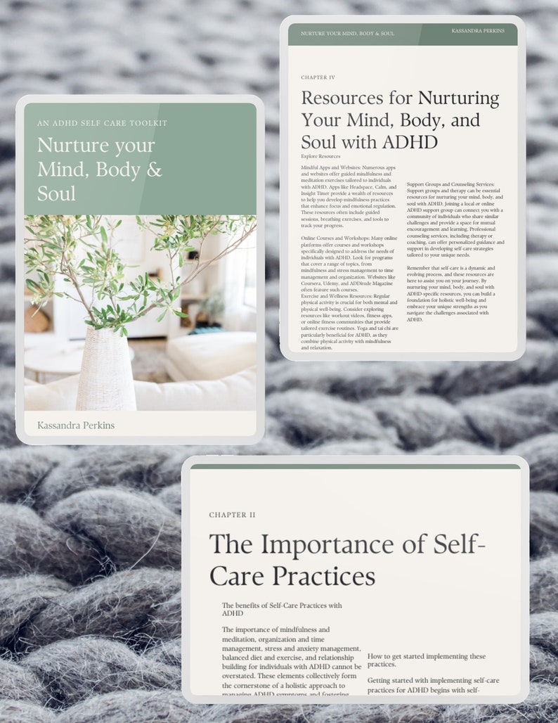 ADHD- Self Care Toolkit: Nurturing Your Mind, Body & Soul - Etsy