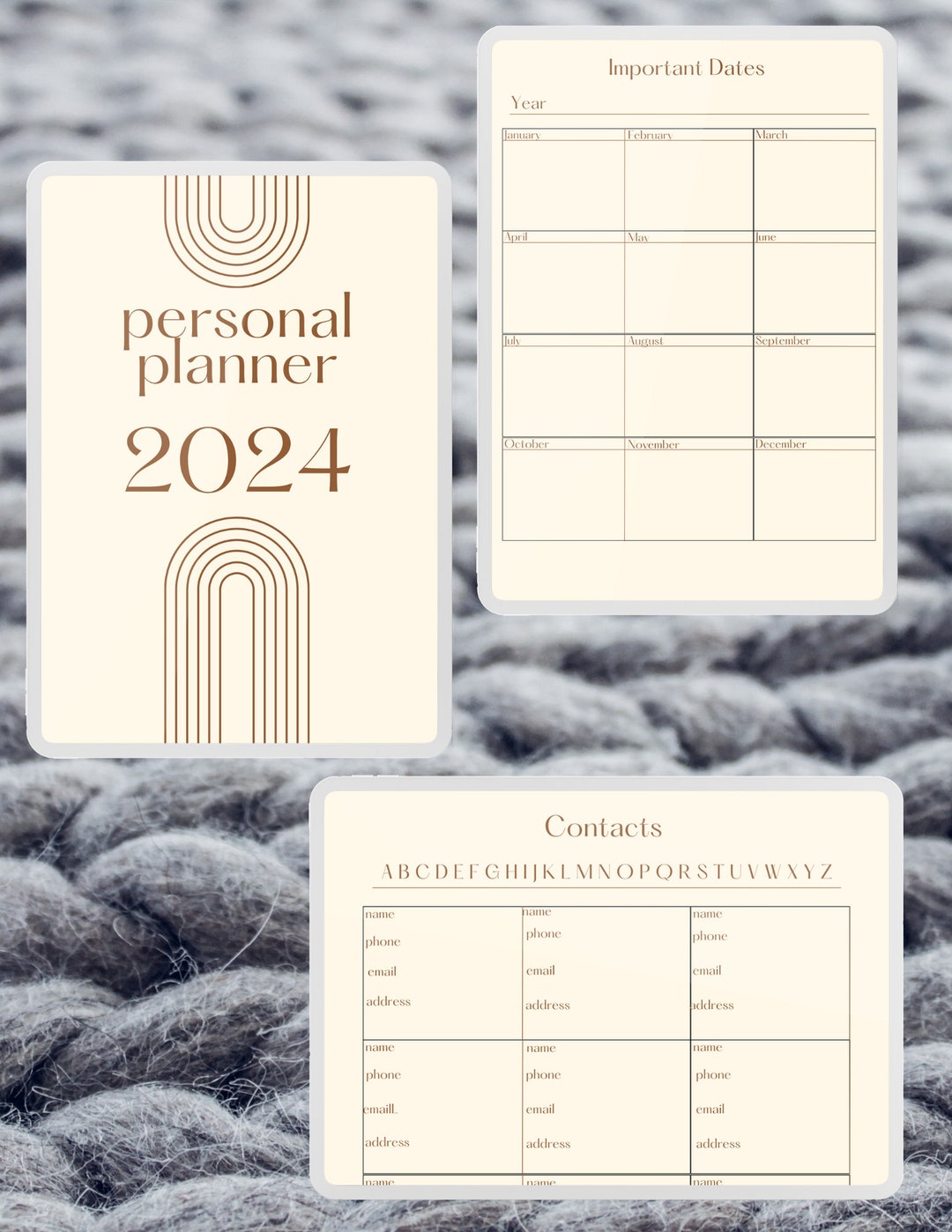 2024 Personal Planner - Monthly Calendars, Priority Tasks, and More - Etsy