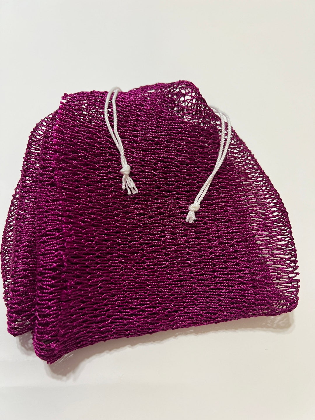 African Net Sponge With Reusable Pouch: Exfoliating Bath Sapo - Etsy