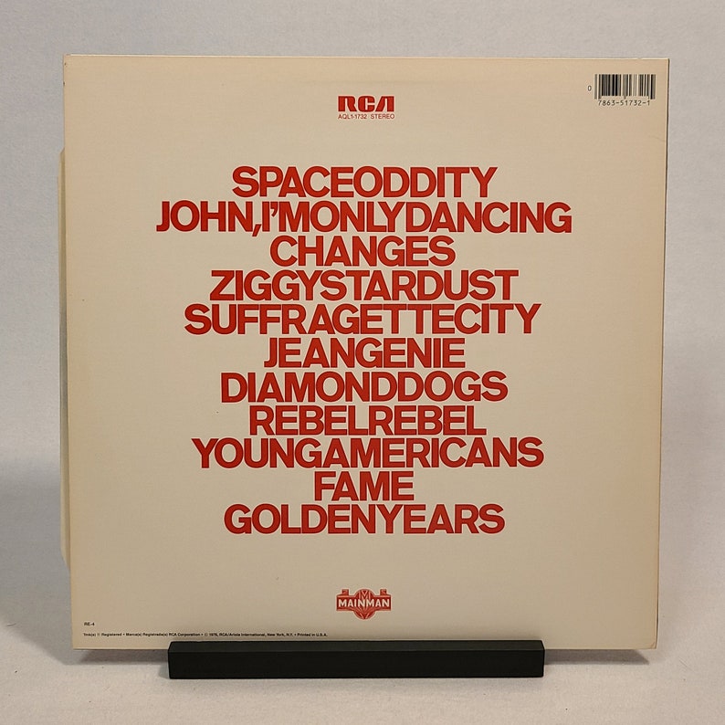 Vintage 1984, David Bowie - Changes One | RCA Victor Records, AQL1-1732 ...