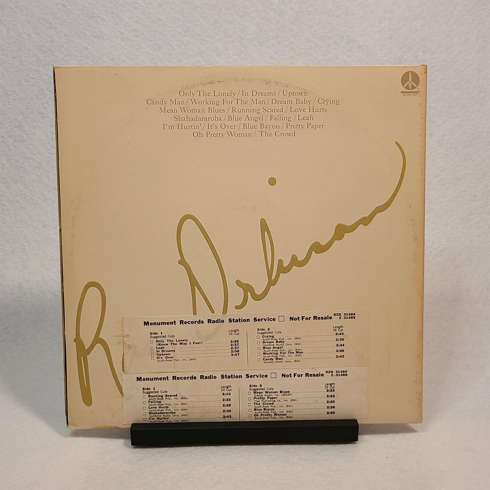 Original 1972 Promo, Roy Orbison - the All-time Greatest Hits of ...