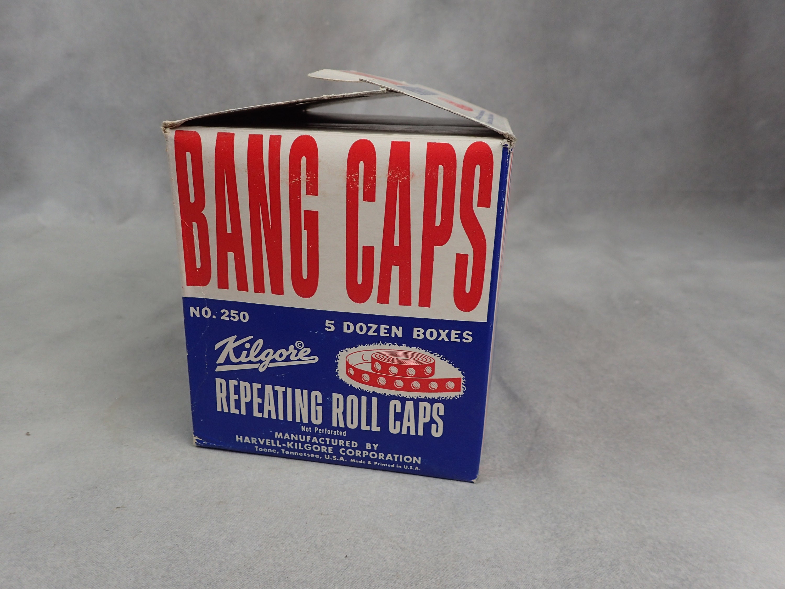 Vintage Old Stock Box of 51 Small Boxes of Kilgore Bang Caps No. 250 ...