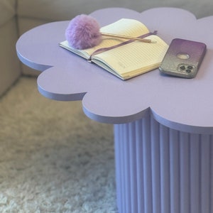 Coffee Table Funky Table Fluted Legs Table Cloud Shaped Table Colorful ...