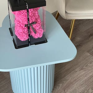 Side Table | Heart-shaped Side Table | Fluted Side Table | Ribbed Base ...