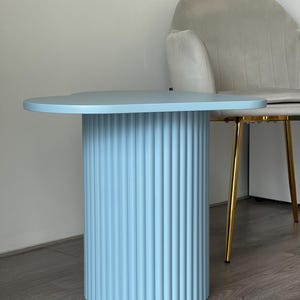Side Table | Heart-shaped Side Table | Fluted Side Table | Ribbed Base ...