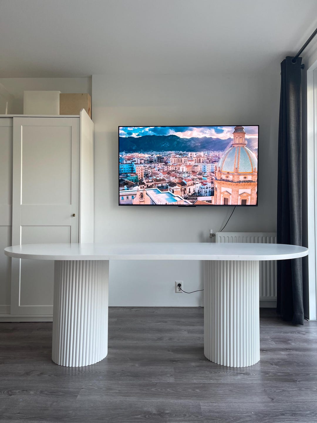 Oval Dining Table | Fluted Dining Table | Dining Table With Fluted ...