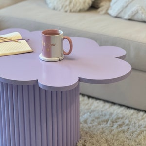 Coffee Table Funky Table Fluted Legs Table Cloud Shaped Table Colorful ...