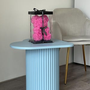Side Table | Heart-shaped Side Table | Fluted Side Table | Ribbed Base ...