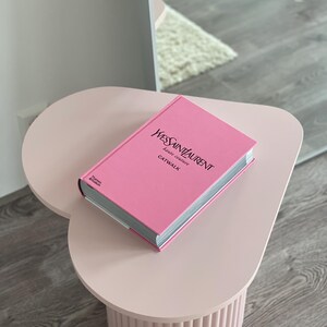 Handmade Pastel Pink Heart Side Table With Fluted Base - Etsy