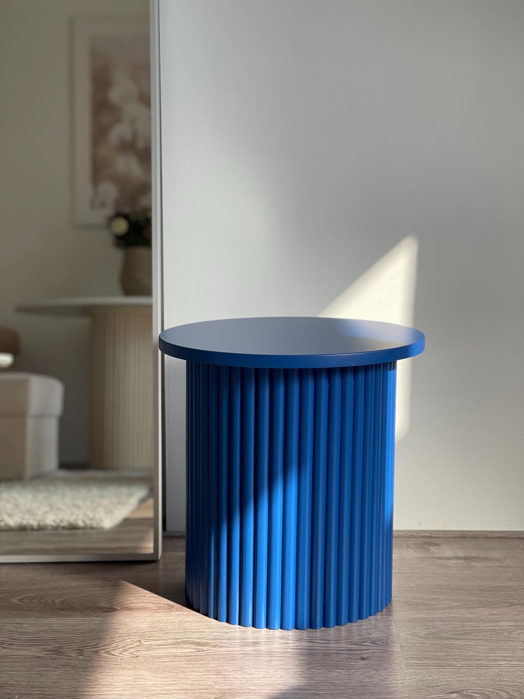 Side Table | Fluted Table | Round Fluted Table | Flower Stand | Small ...