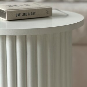 Side Table, Fluted Table, Round Fluted Table, Flower Stand, Small ...