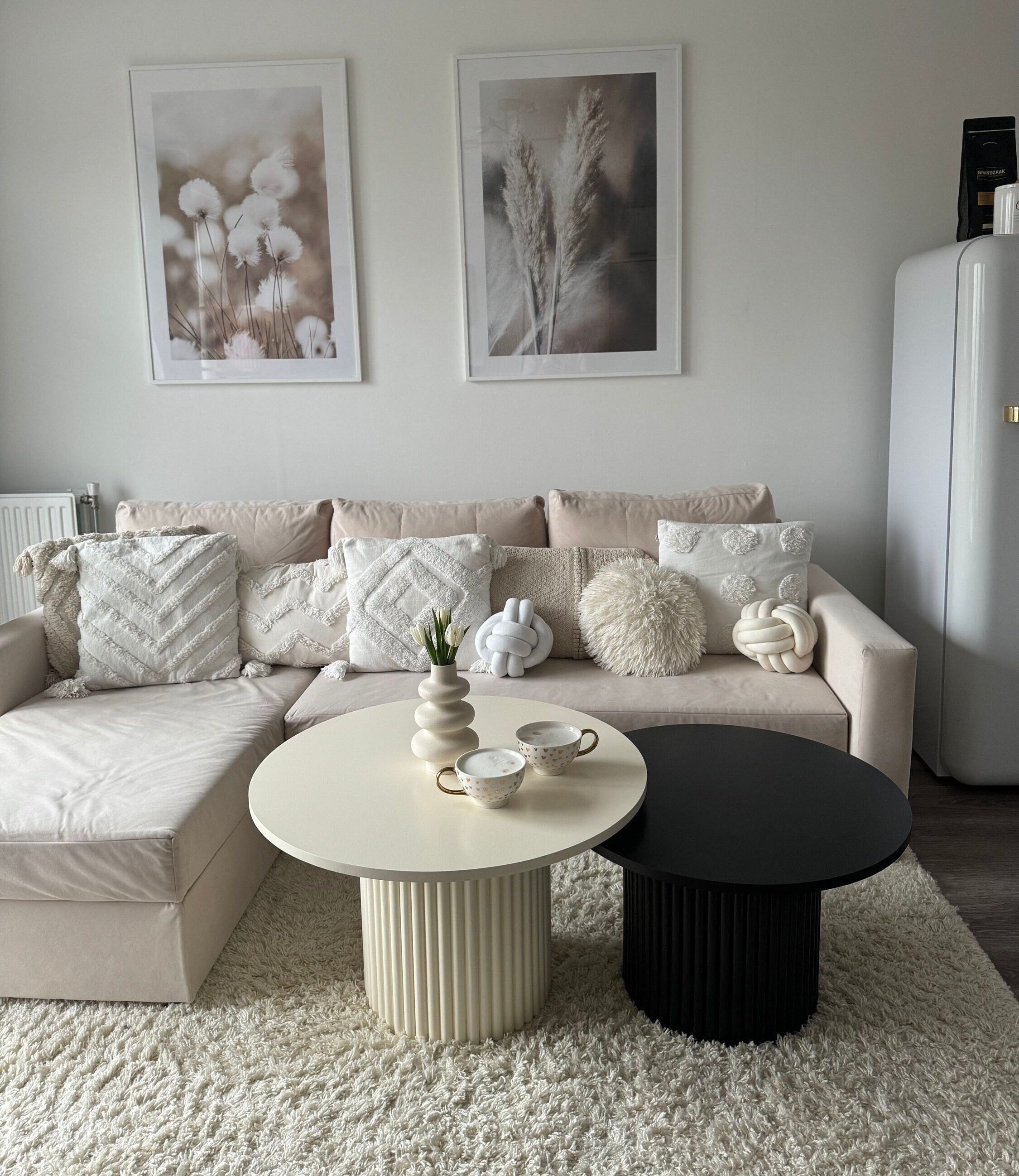 Yin and Yang Coffee Tables, Round Coffee Tables, Fluted Leg Tables - Etsy