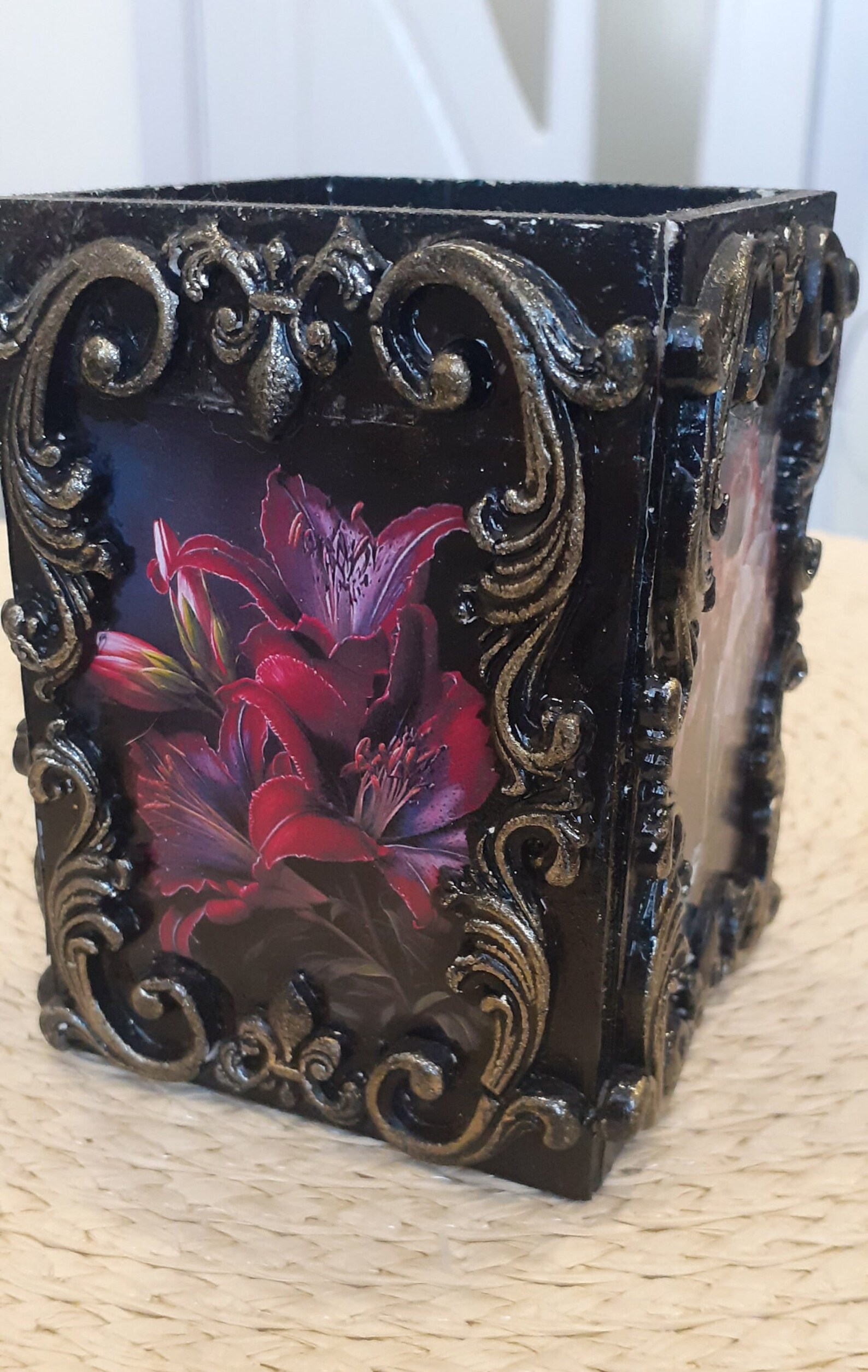 Magic of Flowers: Hand Decorated Wooden Box With Pencils and - Etsy