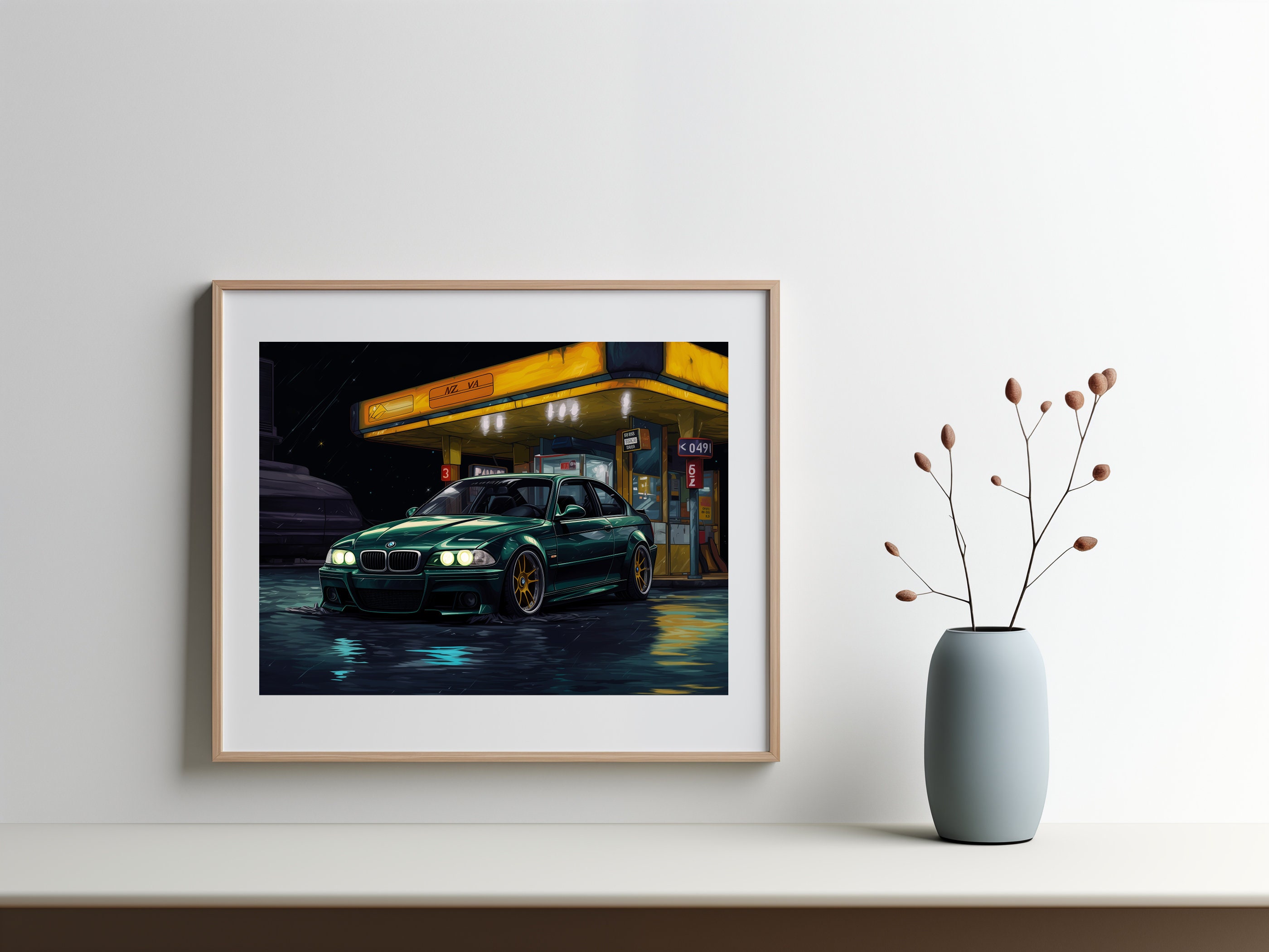 BMW E46 Poster, BMW Fan Art, Car Guy, Gift for BMW Fan, Gift for Men ...