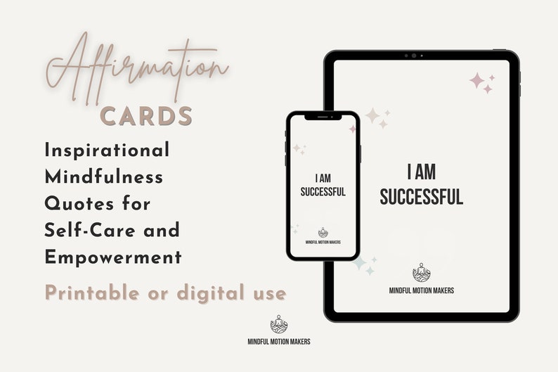 Printable Affirmation Cards for Daily Motivation and Positive Thinking ...