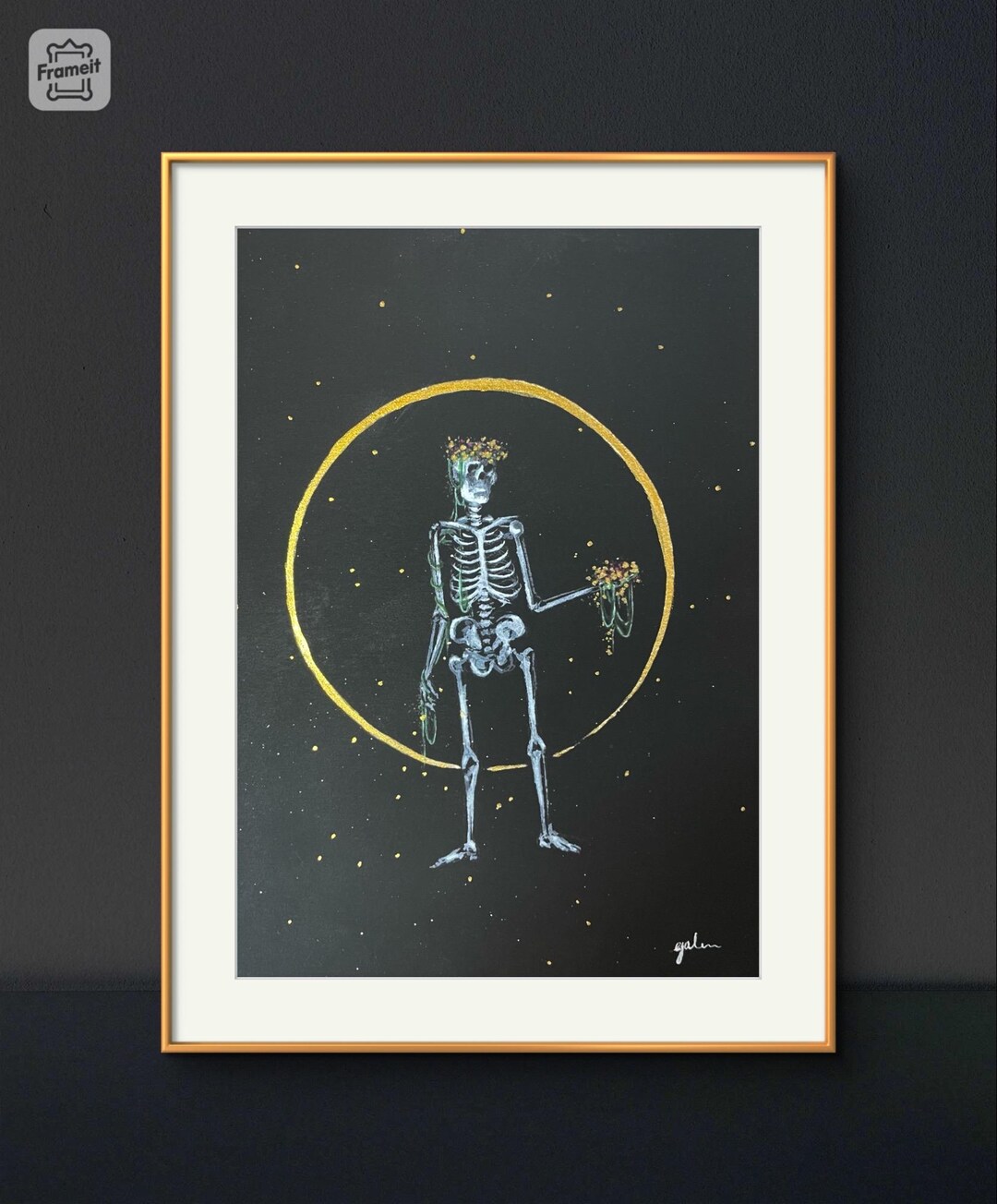 Flower Skeleton- Art Print - Etsy