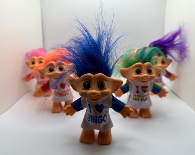 LUCKY BINGO TROLL - Adorable Good Luck Mini Troll Charm Doll - Bingo ...