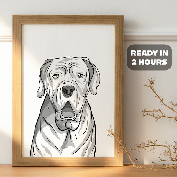 Dog Line Drawing - Etsy