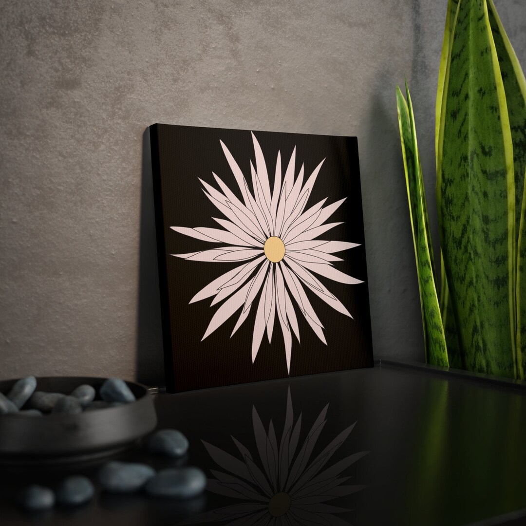 Canvas Contrast Flower Tile - Etsy