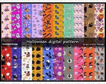 Halloween Digital Papers Halloween Digital Pattern Seamless - Etsy