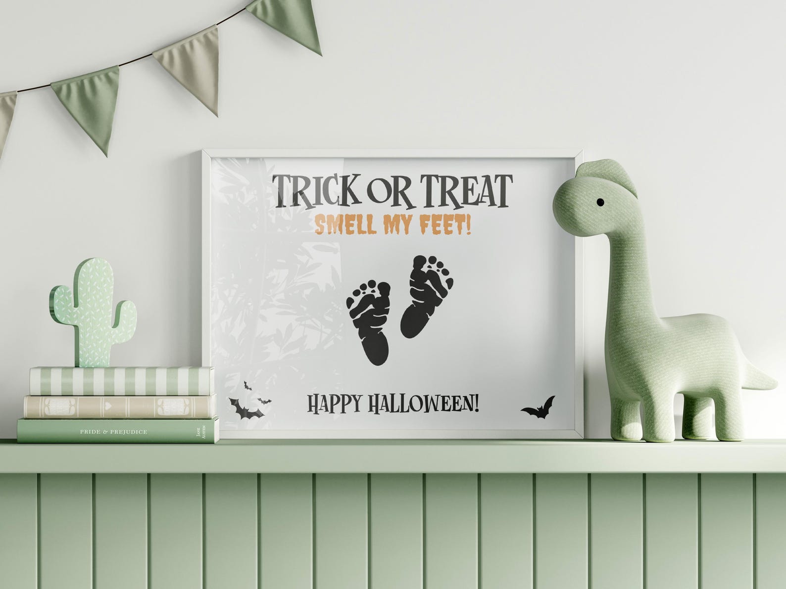 Halloween Handprint Art, Happy Halloween Footprint Craft, Trick or ...
