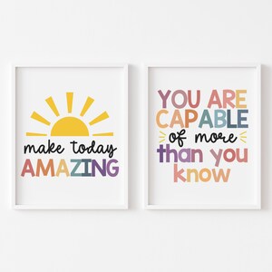 Positive Playroom Posters, Set of 6, Growth Mindset, Teacher Printables ...