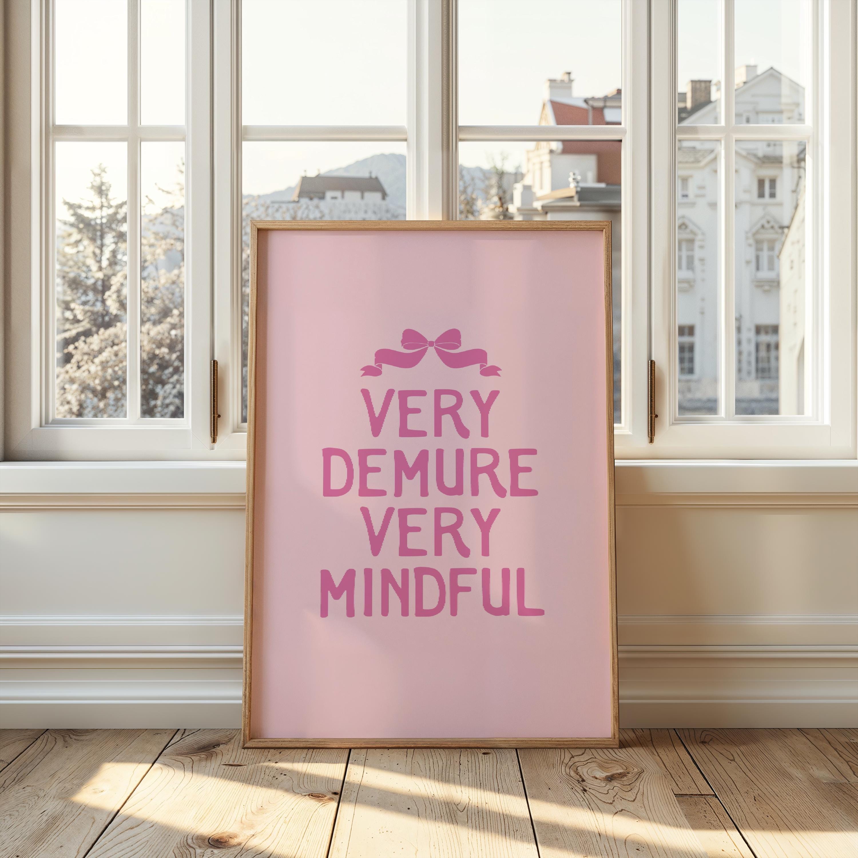 Very Demure Very Mindful Print, Trendy Wall Art, Preppy Girl Bedroom ...