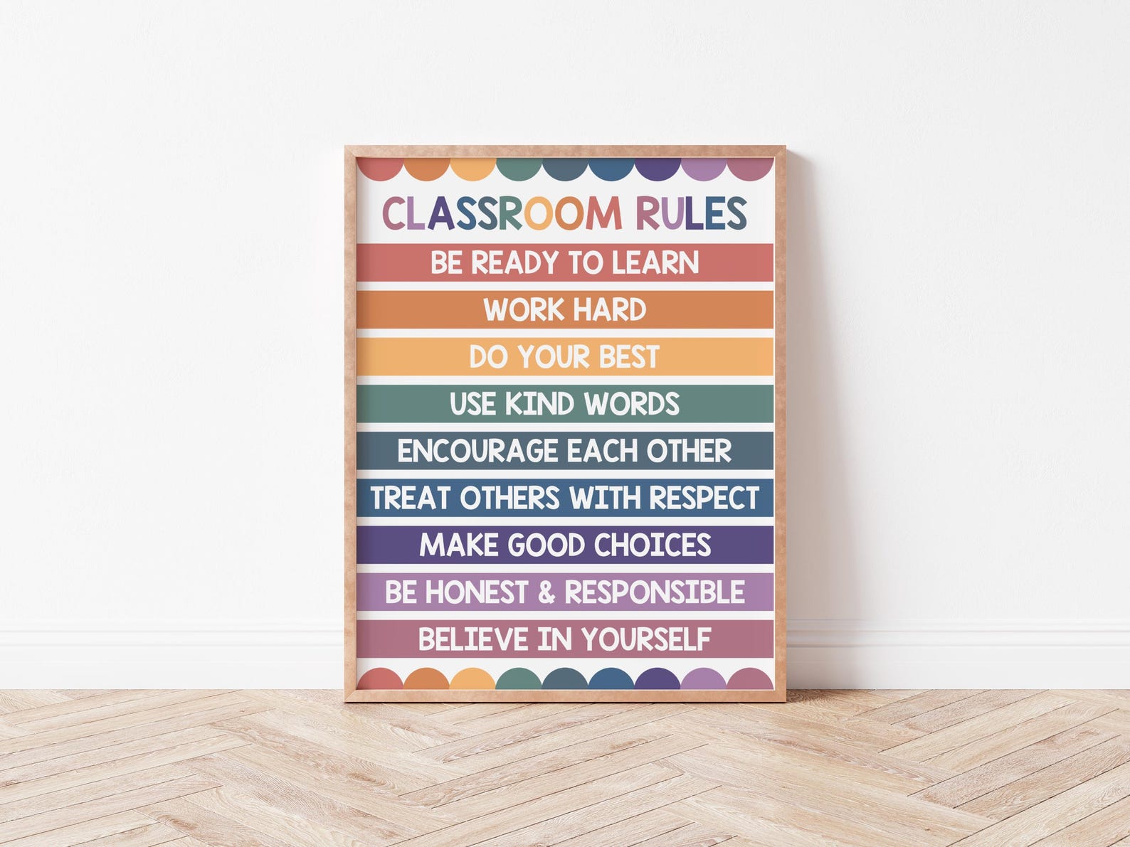 Colorful Classroom Rules Poster, Class Rules Sign, Montessori Classroom ...