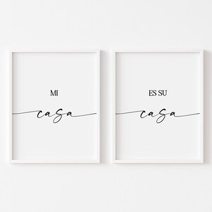 Mi Casa Es Su Casa Printable Wall Art, Set of 2 Prints, Home Decor ...