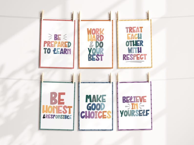 Classroom Rules Printable Posters, Educational Wall Art, Classroom ...