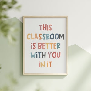 This Classroom is Better With You in It, Boho Rainbow Classroom Decor ...