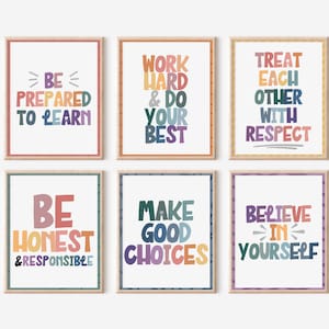 Classroom Rules Printable Posters, Educational Wall Art, Classroom ...