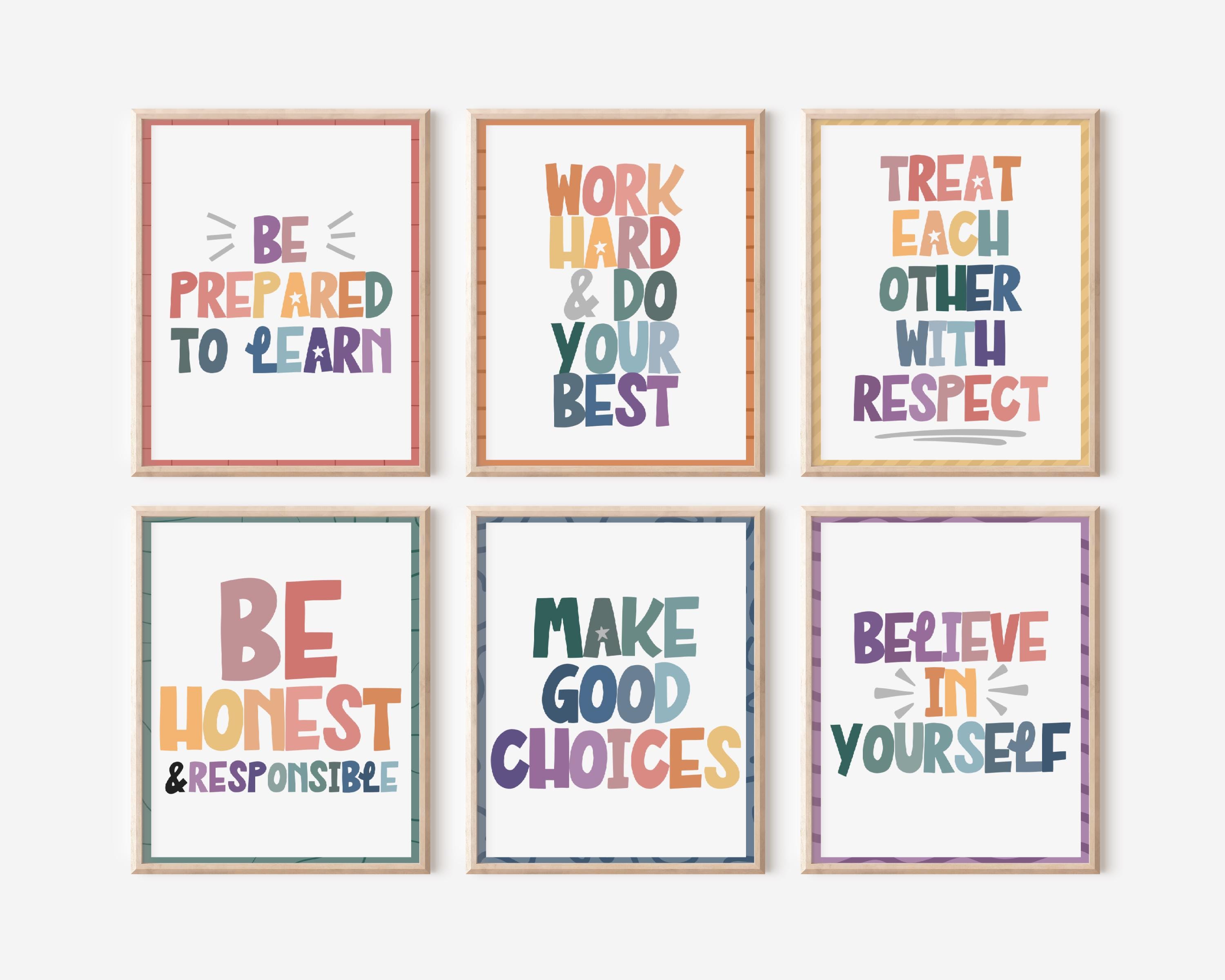 Classroom Rules Printable Posters, Educational Wall Art, Classroom ...