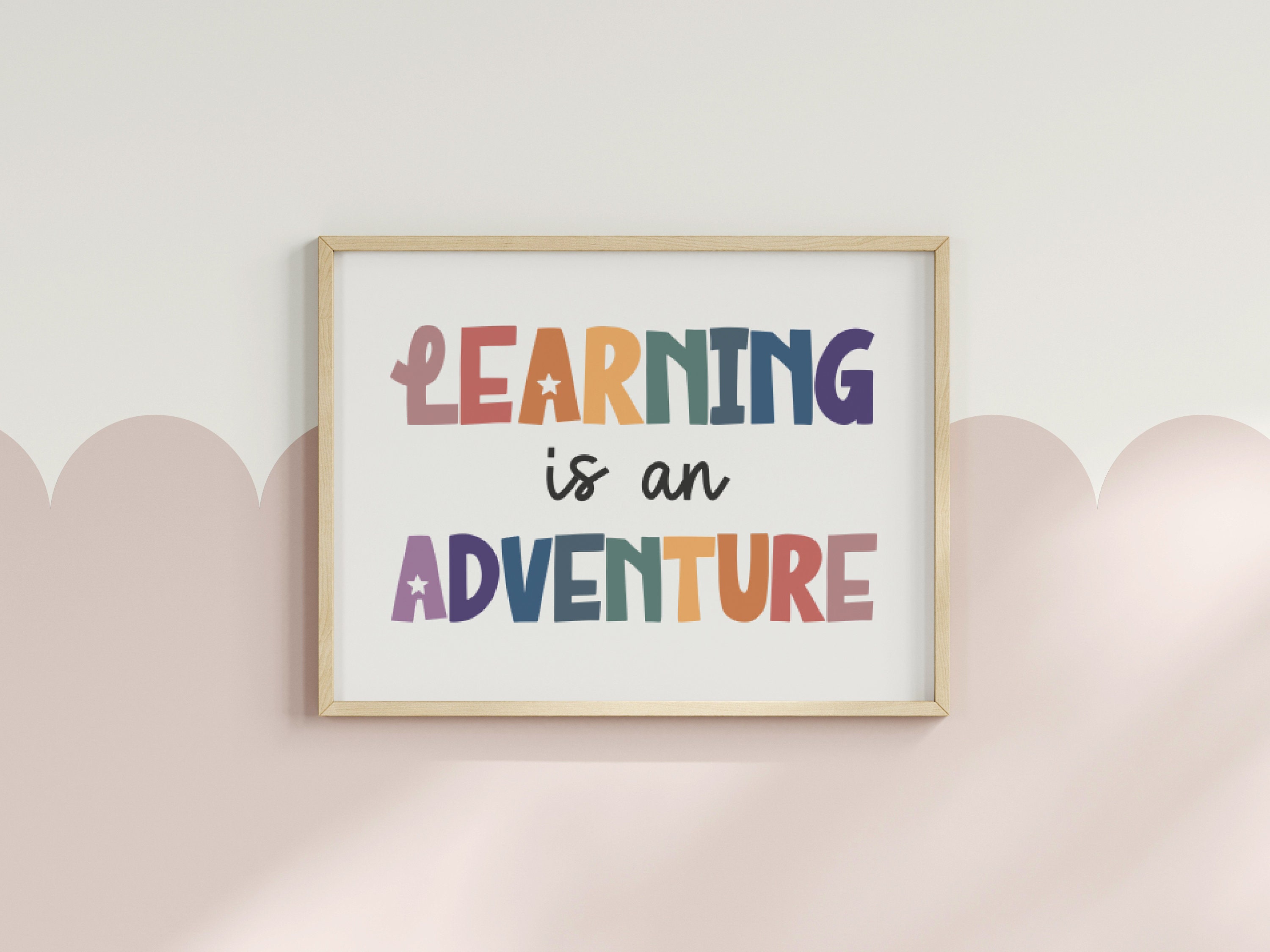 Learning is an Adventure, Colorful Classroom Art, Motivational Kids ...
